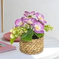 Artificial Flower Planter for Home Decor - Spring Summer Decorative ...