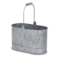 Oval Galvanized Bucket with Metal Handle and Wood Grip - Walmart.com