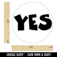 Yes Text Self-Inking Rubber Stamp Ink Stamper - Blue Ink - Medium 1 ...