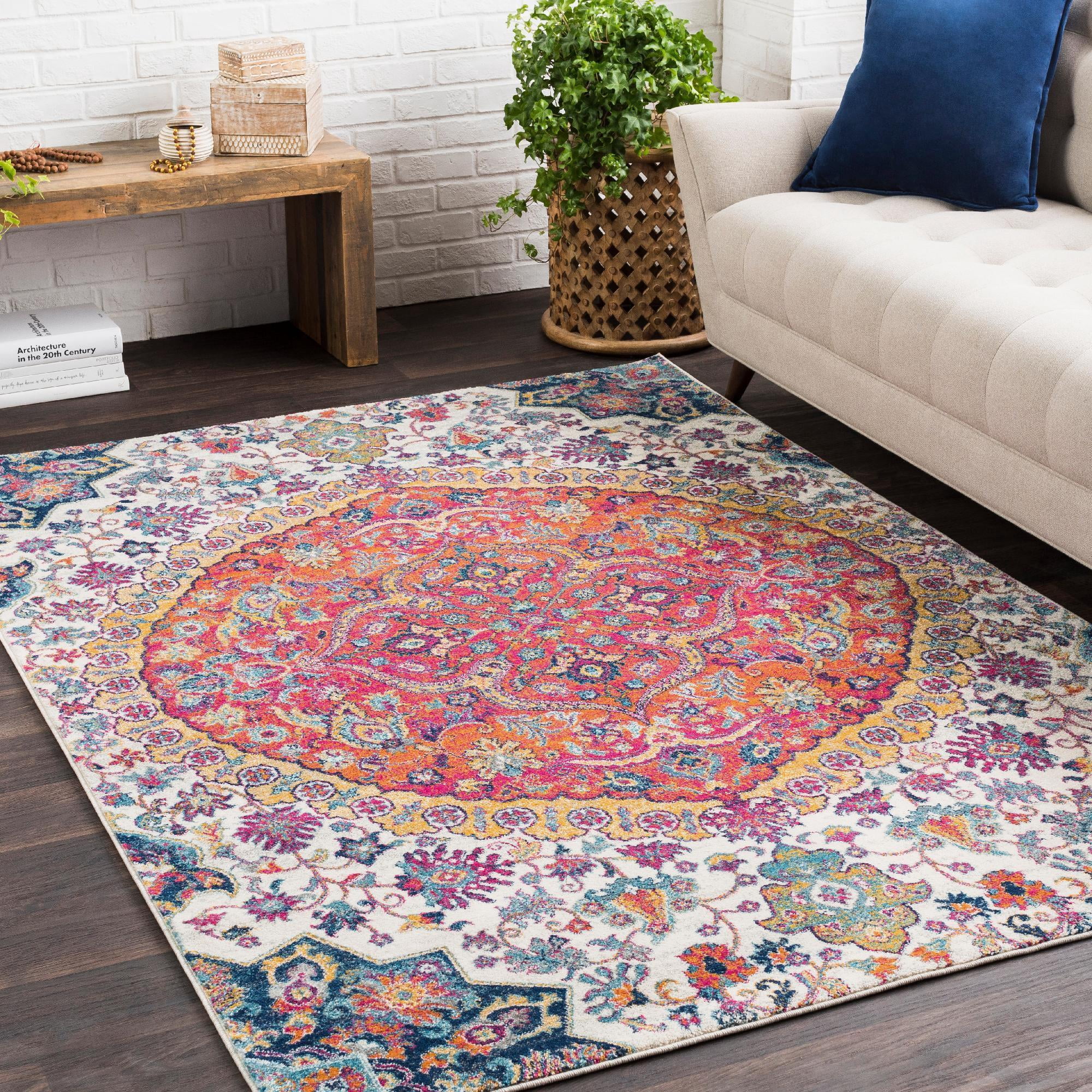 Mark&Day Area Rugs, 2x3 Point May Traditional Saffron Area Rug (2' x 3 ...
