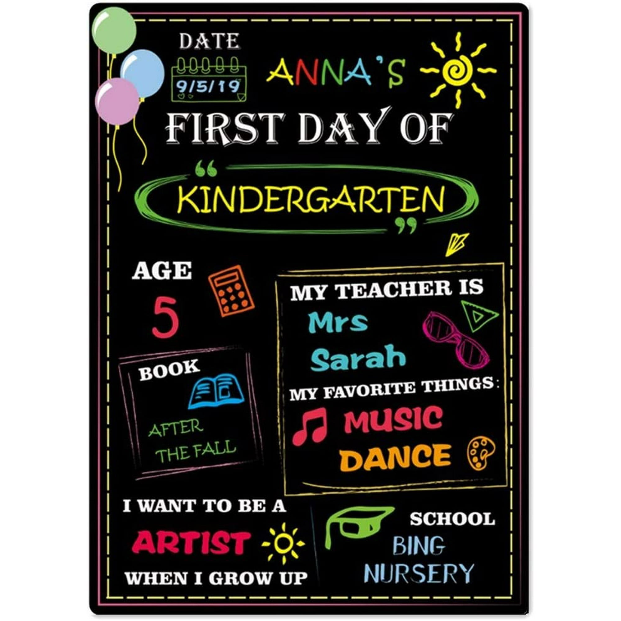 Click here for Riozev First Day Of School Chalkboard Sign Large S... prices