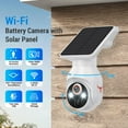 1080p Security Camera Wireless with Solar Panel, AI Human Detection, 2 ...