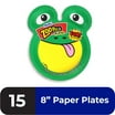 Hefty Zoo Pals 7.75 Inch Kids Paper Plates with Animal Designs, Soak ...