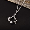 304 Stainless Steel Triangle Rhombus Pendant Necklace with Box Chains ...