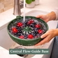 2026 Self Spinning Berry Washing Bowl with Drain Holes, 3D Printed 360 ...
