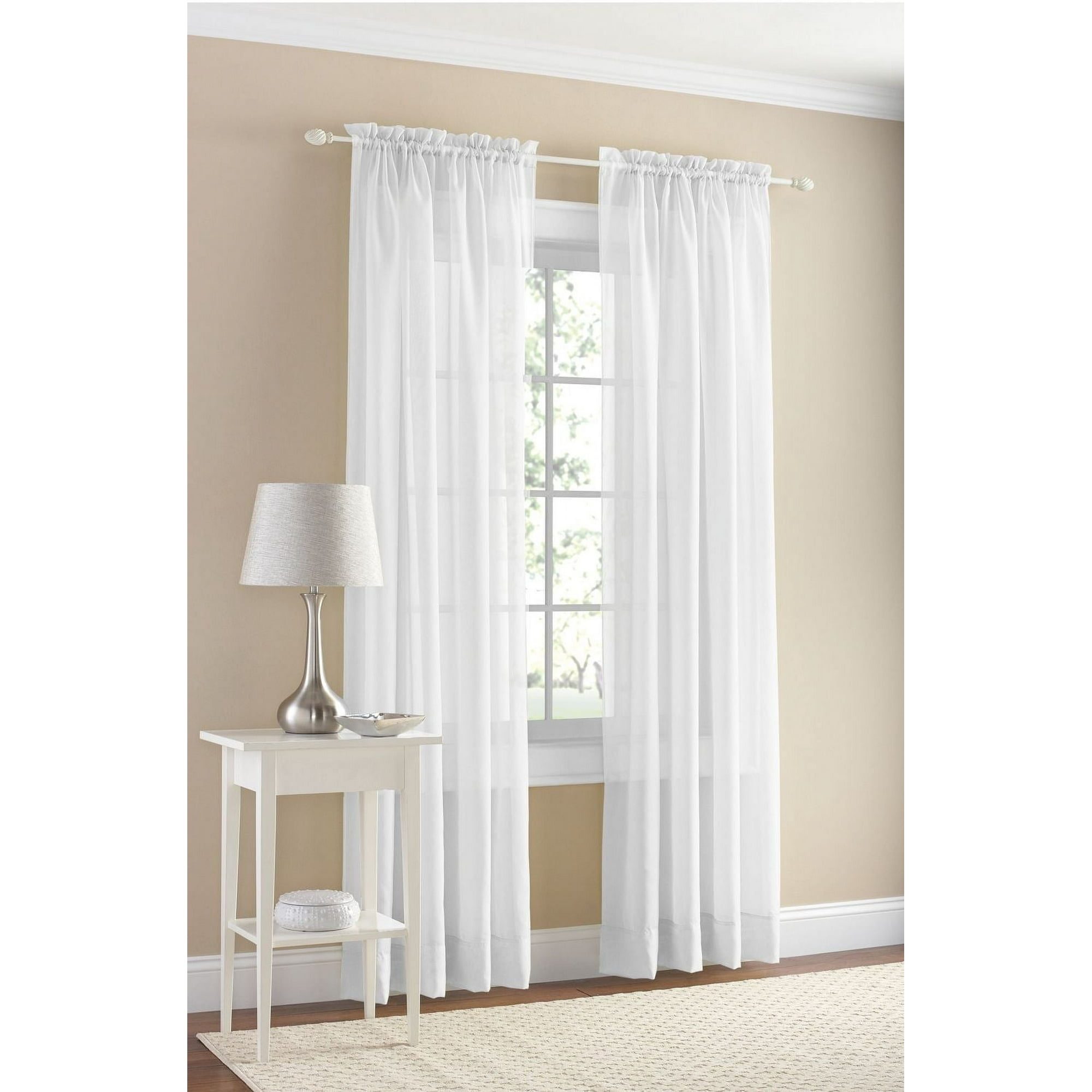 Click here for Mainstays Marjorie Solid Voile Curtain Panel 59 Wi... prices