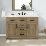 "Ove Decors Bailey 48"" W x 22"" D Vanity with Sink, Floating Oak ...