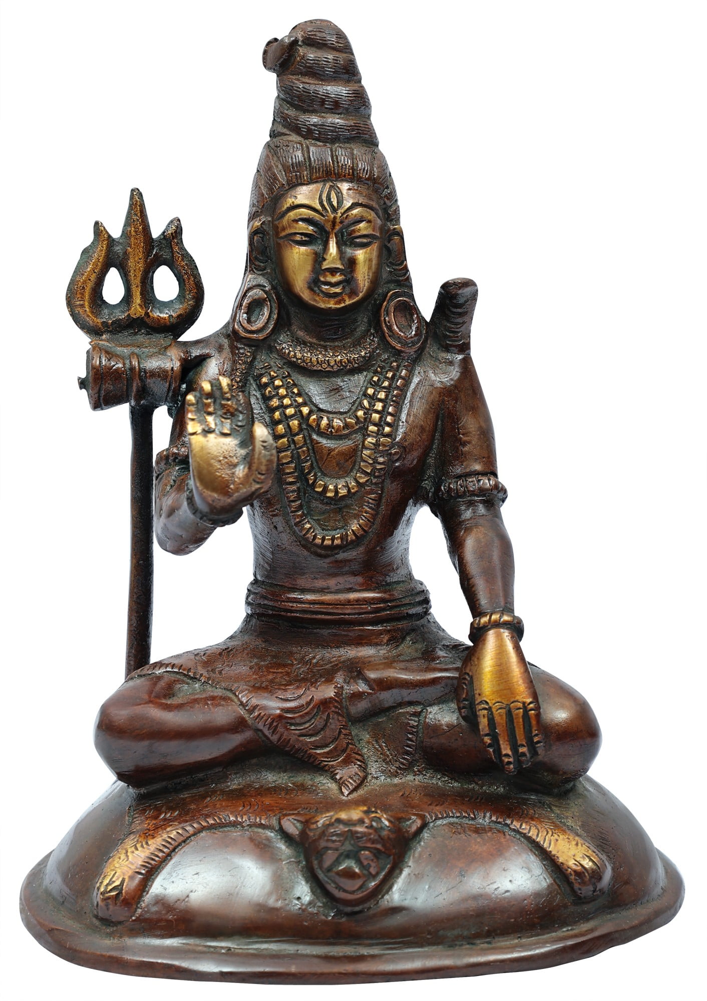 5" Lord Shiva In Brass | Handmade | Made In India - Walmart.com