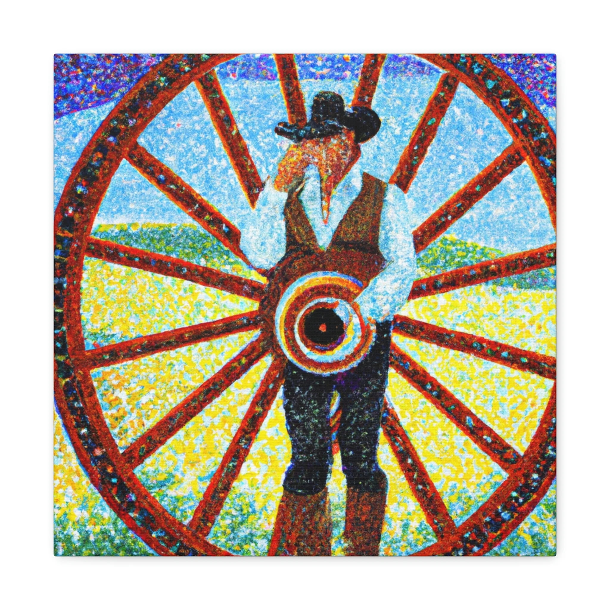 Wheel of Time Pointillism - Canvas - Walmart.com
