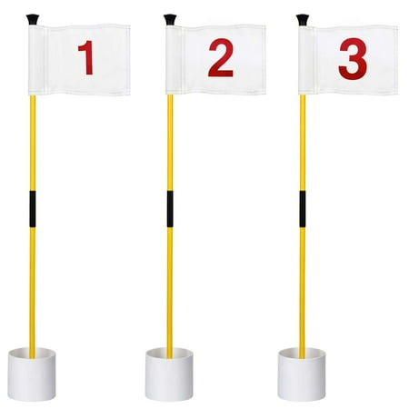 KINGTOP Miniature Golf Flagstick, Practice Putting Green Flags for Yard ...