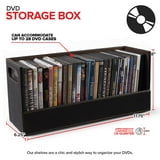 Stock Your Home Stackable DVD Storage Box - Faux Leather Media ...
