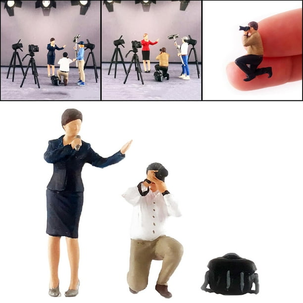 1/64 Figures Interview Photography Scene Tiny People Resin Doll Movie ...
