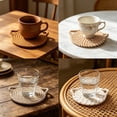 4 Pack Cat Ear Shaped Cotton Rope Coaster Set, Heat Resistant Drink ...