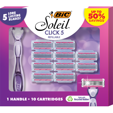 ($17 Value) BIC Holiday Gift Set, Flex 4 Sensitive Titanium Razors ...