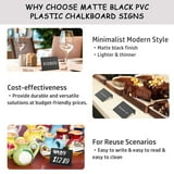 Qinghuai Acrylic Mini Chalkboard Signs for Food,Black Mini Tabletop ...