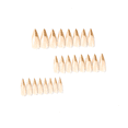 Fofosbeauty 24pcs Press on False Nails Tips, Stiletto Fake Nails,Gold ...