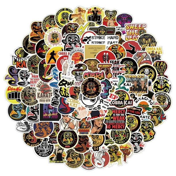 Karate Kid Cobra Kai Themed Set of 50 Assorted Stickers Decal Set ...