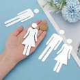 4 Pair Acrylic TOILET Sign Stickers Public Toilet Sign for Wall Door ...