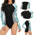 Zaroyeax Women Long Sleeve Floral Summer Seaside Surf Suit Sunscreen
