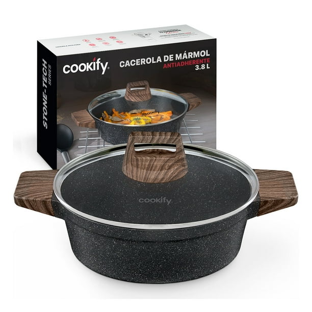 Olla Cacerola de Aluminio con Revestimiento Antiadherente Libre de PFOA ...