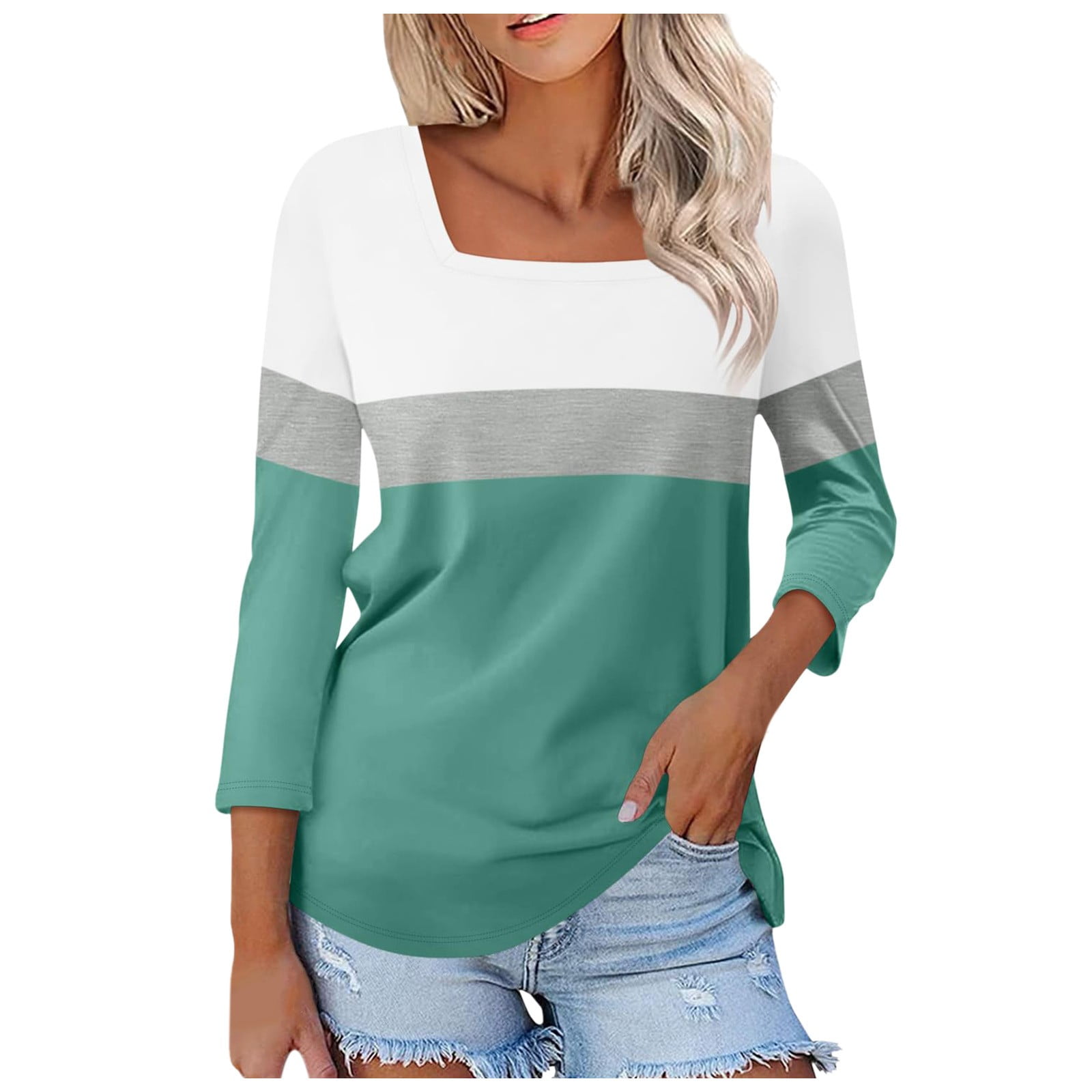 Click here for Tsadfhji Womens Tops Short Sleeve Womens 3/4 Sleev... prices