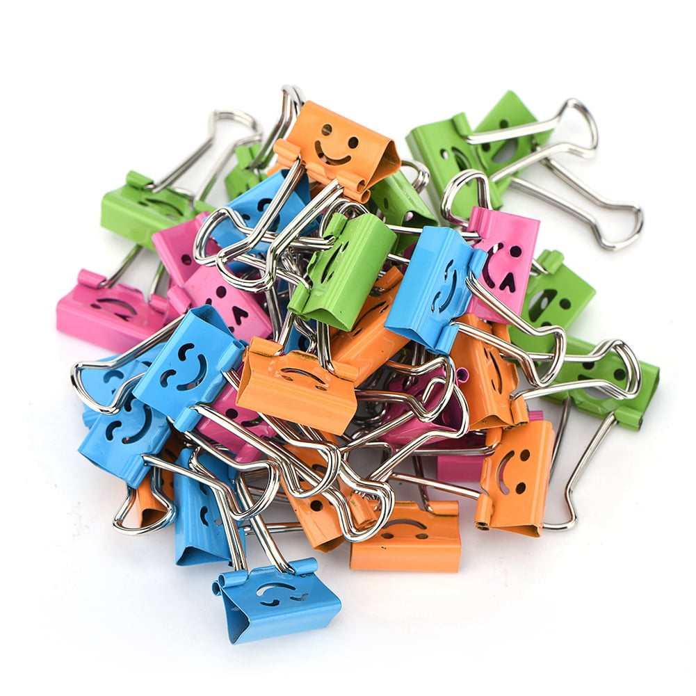 Click here for Mgaxyff 40 Pcs Binder Paper Clip  Colorful Smiling... prices