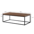 Dtwnek 47 Inch Coffee Table with Metal Base, Modern Rectangular Wood ...