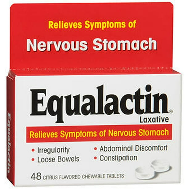 Equalactin Laxative Chewable Tablets Citrus Flavored - 48 ct - Walmart.com