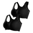 2PC Front Closure Bra for Women Wireless Comfortable Supportive Fit ...