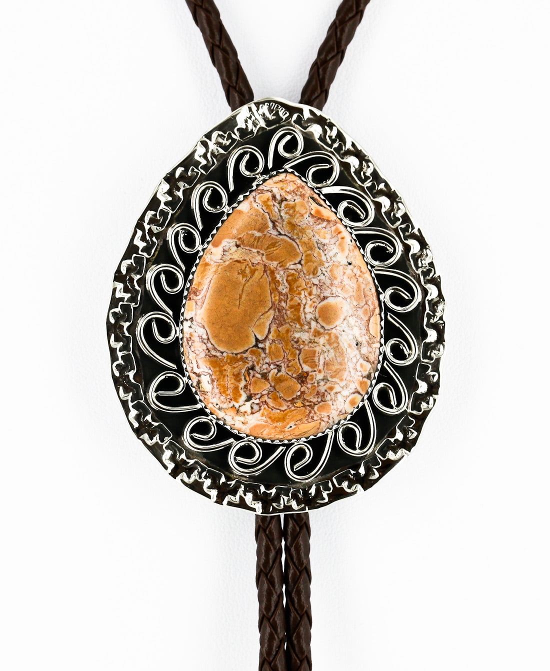Handmade Certified Authentic Navajo Nickel Natural Jasper Native ...