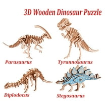 Hands Craft 3D Wooden Puzzle: Dinosaurs 6pc Bundle Set JP2B1 - Walmart.com