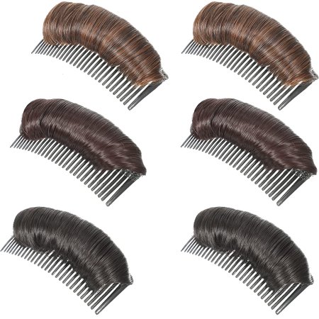 6 Pieces Invisible False Hair Clip Hair Base Bump Fluffy Hair Pad False ...
