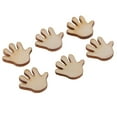 100 Pieces Natural Cutouts Wood Hand Shapes Rustic Wooden Embellishment ...