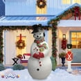 PMU 40" Light-Up Christmas Snowman Statue - Durable Blow Mold Decor for ...
