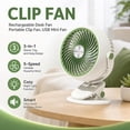 3-in-1 Portable Desk Fan with Night Light, Adjustable 5-Speed Breeze ...