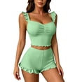 Bovxnpu Womens Pajamas Set 2 Piece Loungewear Set Casual Cotton ...