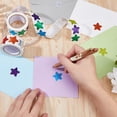 500Pcs Paper Stickers Self-adhesive Decals Star Colorful 26x25x0.1mm ...