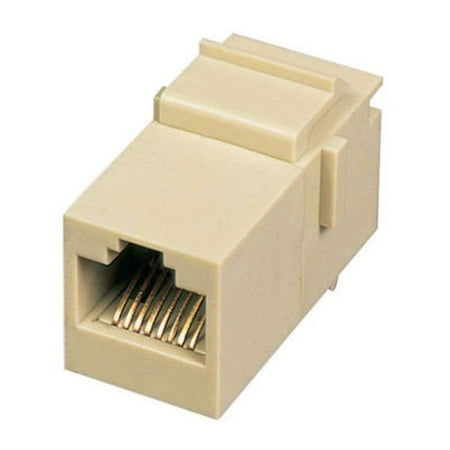 Rj12 6P6C Keystone Modular Insert Coupler - Ivory - Walmart.com