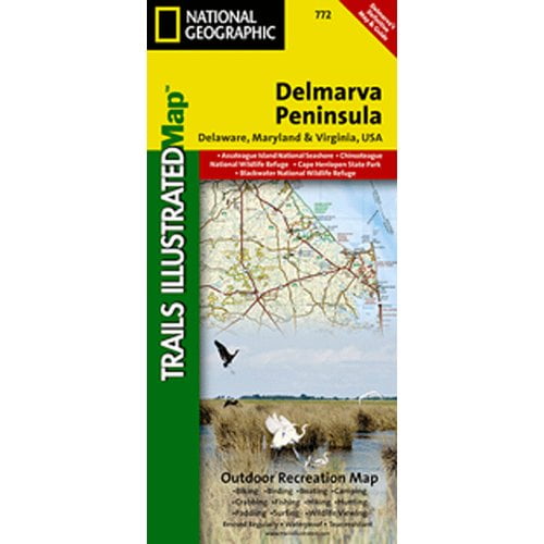 Universal Map Delmar Peninsula, Regional Recreational map - Walmart.com