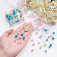 90Pcs 9 Colors Dolomite Beads with Seed Beads Faceted Dyed Round Mixed ...