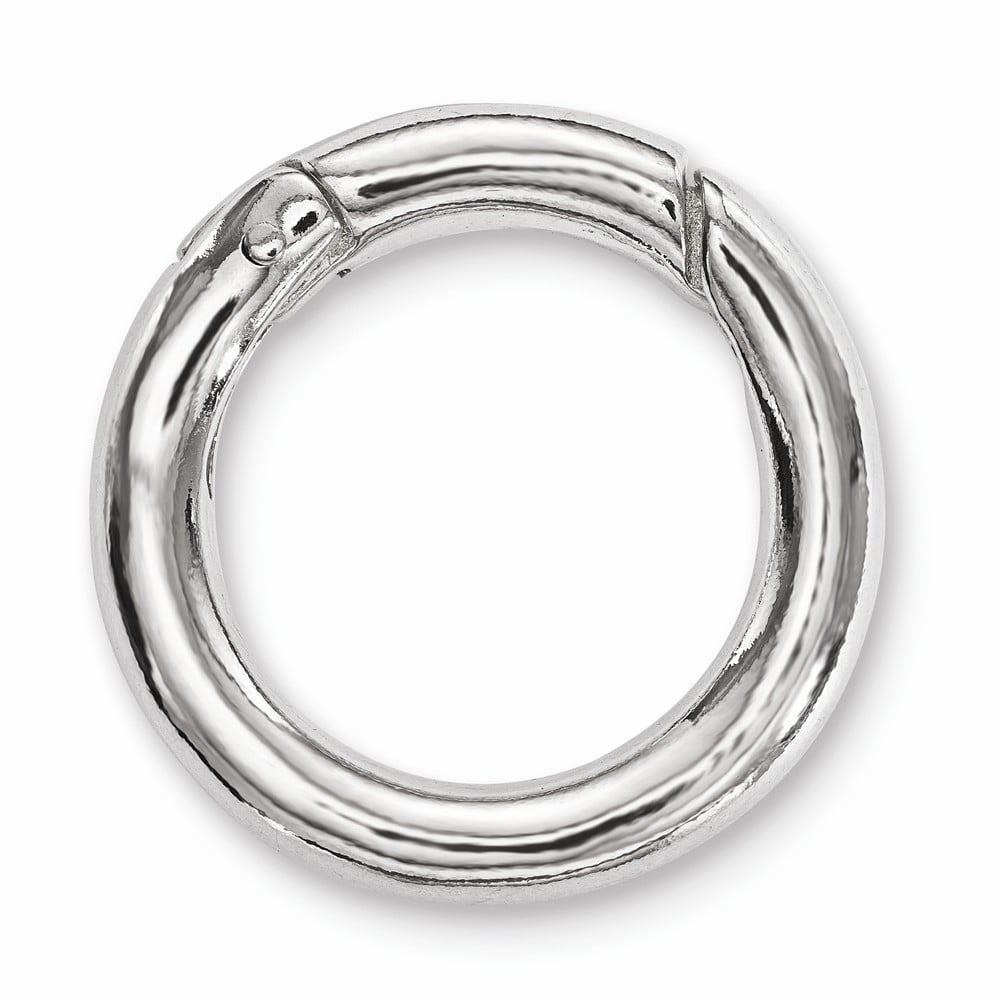 FB Jewels Sterling Silver Polished Circle Push Lock Clasp - Walmart.com