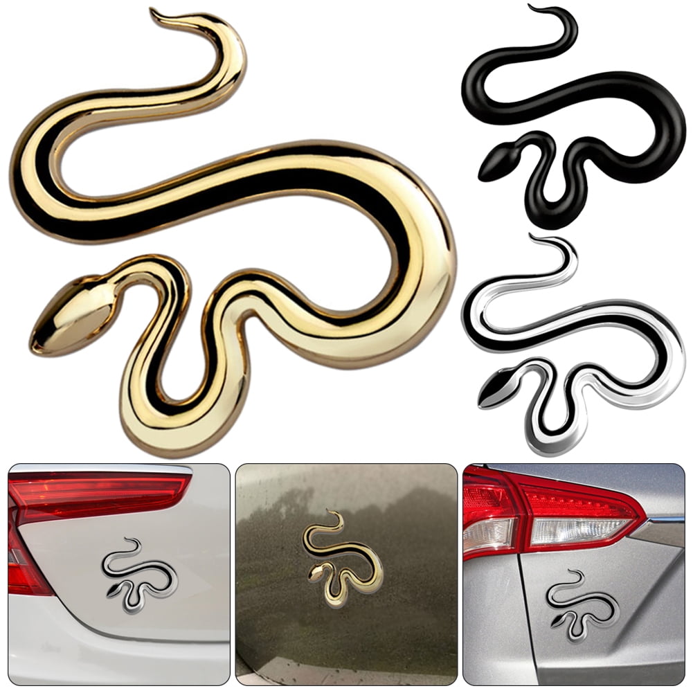 Flmtop Zinc Alloy Snake Shape Auto Sticker Badge Car Styling Decals ...