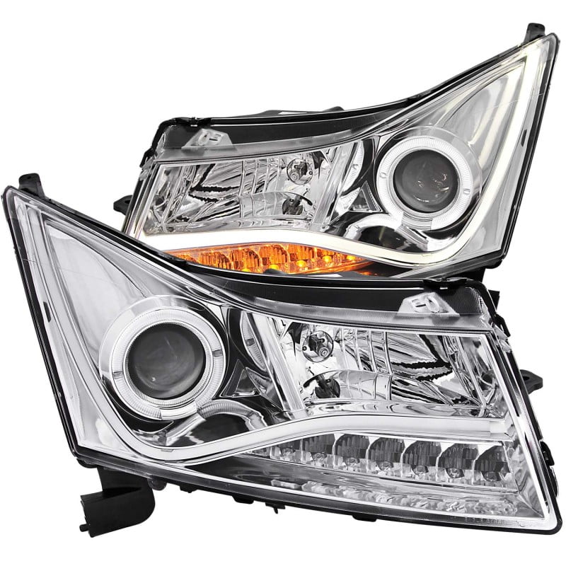 ANZO 2011-2015 Chevrolet Cruze Projector Headlights w/ Halo Chrome ...