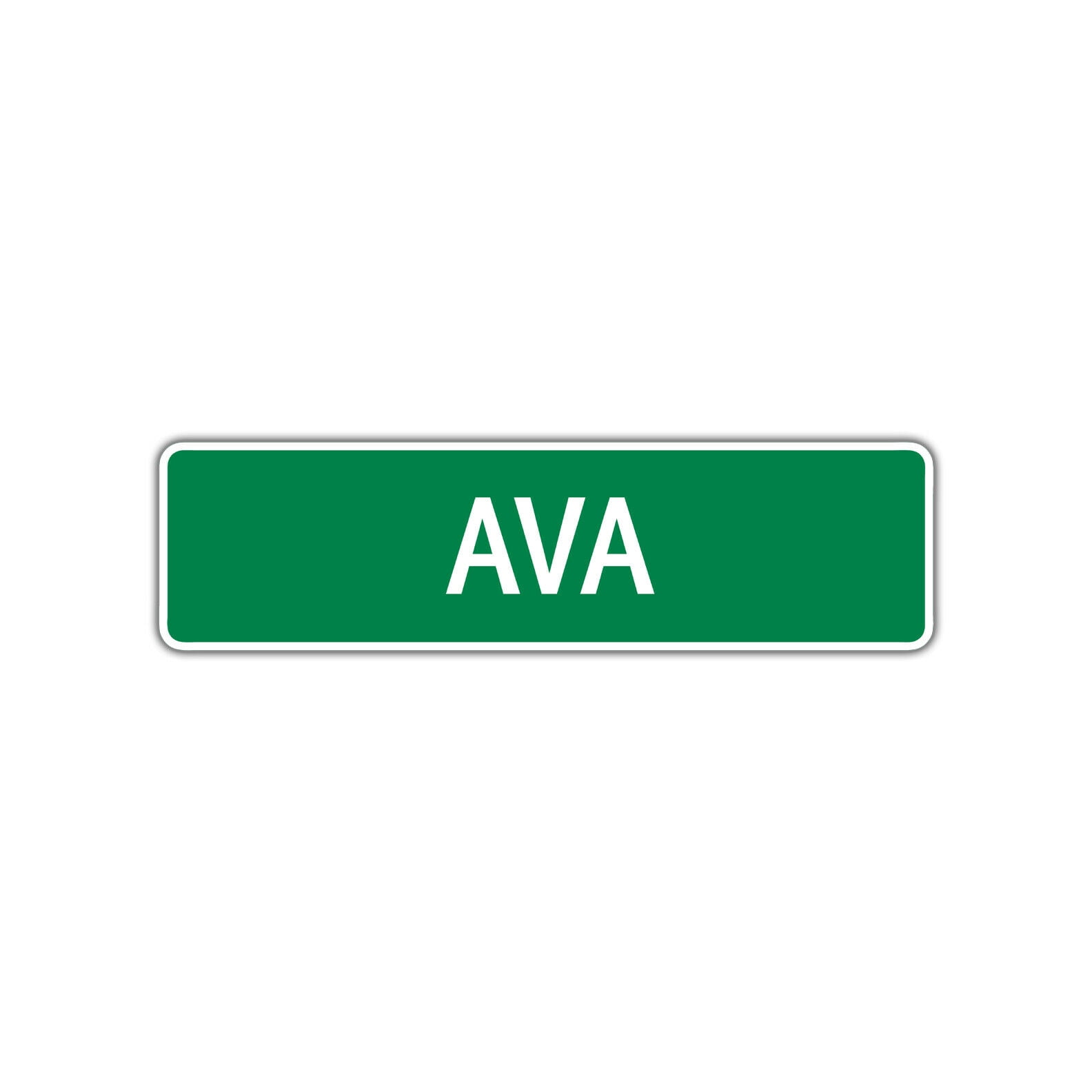 Ava Girls Children Name Letter Printed Plaque Decoration Label Indoor ...