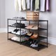 Mainstays 4 Tier 24 Pair Shoe Rack Storage Organizer, Rich Black ...