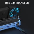 Multiport Adapter with 3 Gear Adjustable Cooling Fan Light Dock Station ...