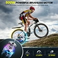 Gocio 26" Electric Bike for Adults, 500W Folding Electric Mountain Bicycle Max 19.8Mph, Full ...