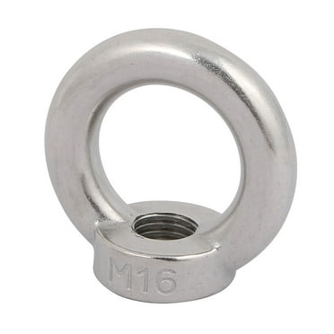 M10x70 3/8"x2.75" Stainless Steel Eye Bolts Threaded Screw Eyebolt Shoulder Ring with Nuts ...