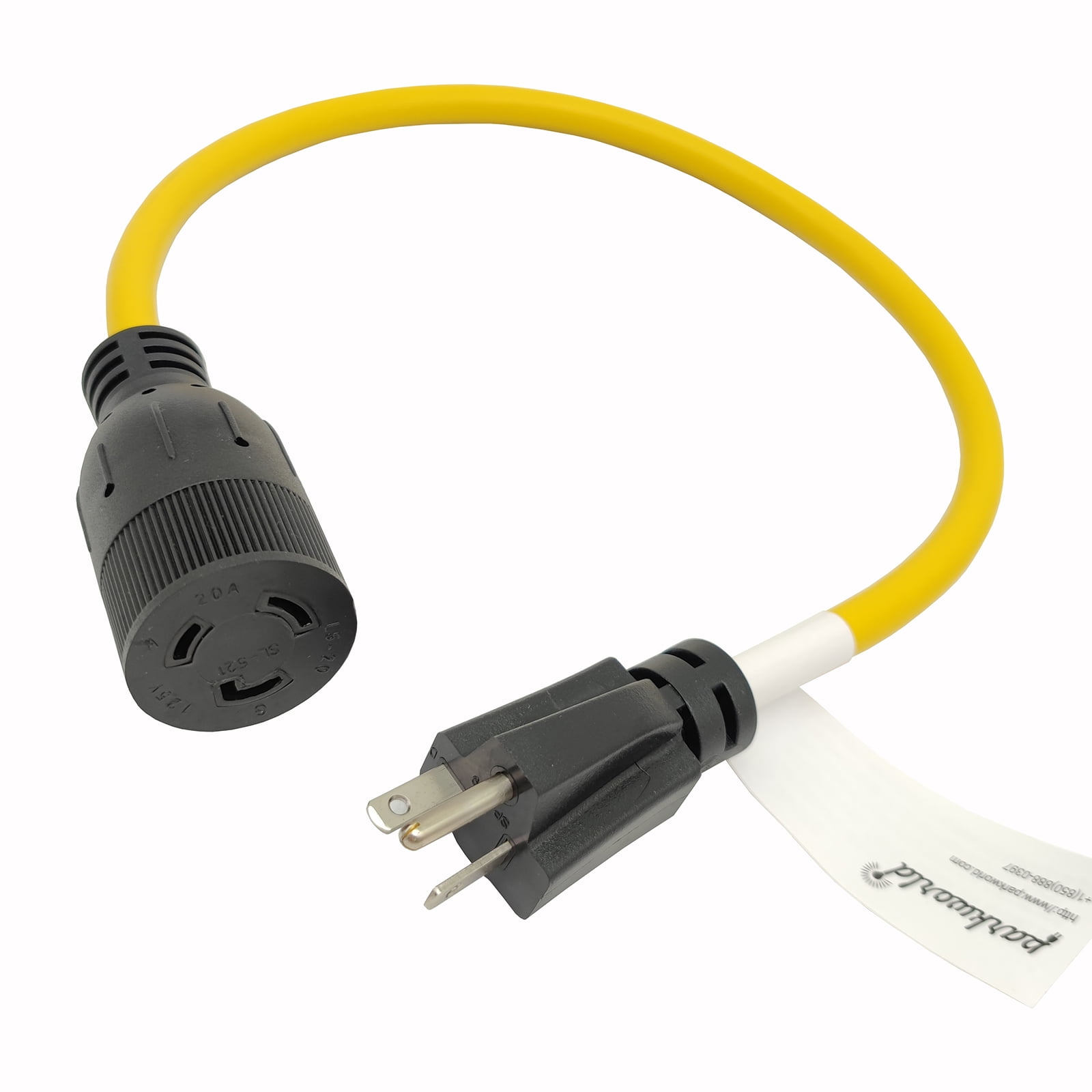 Parkworld 63494 Adapter Cord 3-Prong 20 AMP 5-20P Male to Generator 3 ...