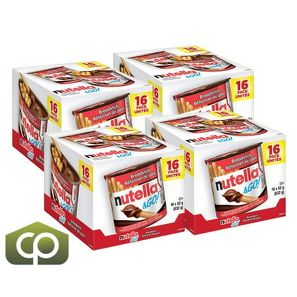 Nutella & Go Snack Packs, 16 × 52 g - Irresistible Hazelnut Chocolate ...